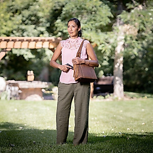 Lady Conceal Ambidextrous Concealed Carry Bella Leather Tote YKK Locking Zippers - Tactical Gear for Women (Distressed Brown)