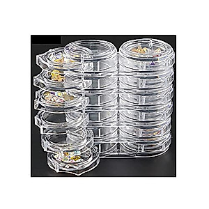 Nail Tip Box False Empty Nail Tips Organizer Storage Box with 12 Number Spaces Storage Case Container Nail Box Plastic Grid Box for Fingernail Crystal, Jewelry, Nail Accessories (Clear)