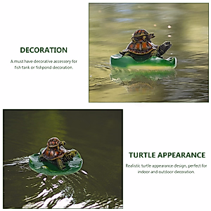 Happyyami Artificial Floating Foam Lotus Flowers Artificial Lily Pad Turtle Floating Lotus Leaves Water Lily Pad for Pond Aquariums Fish Tank Pool Decorations