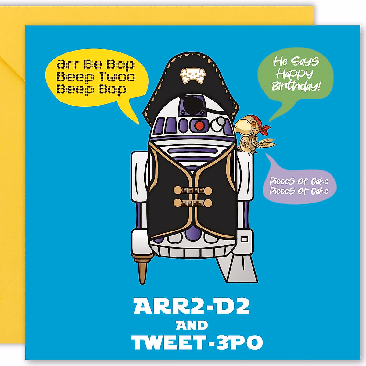 Cult Kitty Arr2 - Funny Pirate Birthday Card for Men - Thick, Premium Birthday Card for Men, Great Pirate or Funny Card with Colourful Envelope