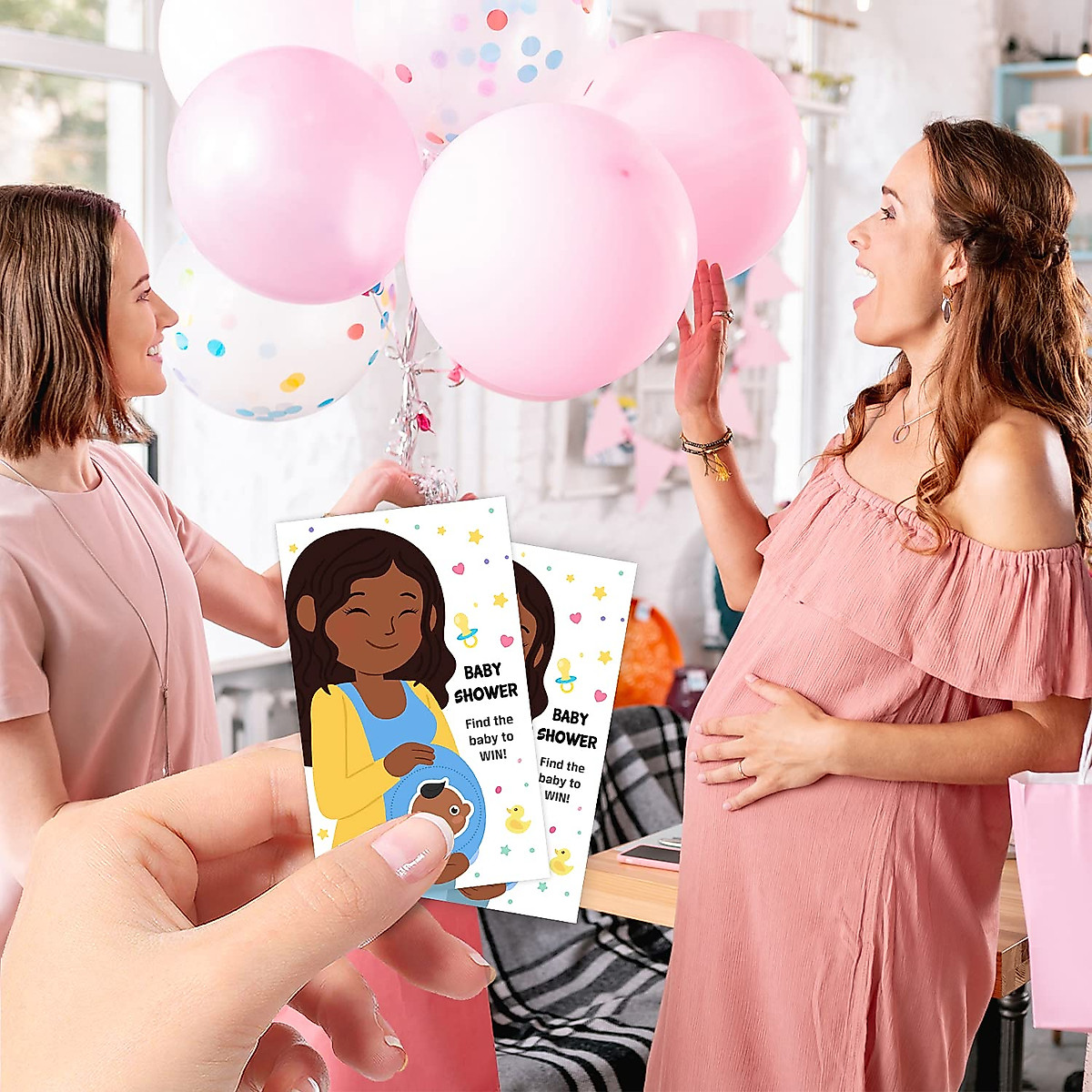 Baby Shower Games - Find The Baby Boy To Win - Baby Shower Lottery Tickets Games Door Prizes Scratch off Cards Games, 4 Winners 4 Different Loser Card Designs, 40 Cards