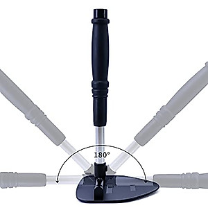 POLYTE Pivoting Windshield Glass Cleaning Tool Extendable Aluminum Handle w/3 Premium Microfiber Covers, Triangle Shaped Plate