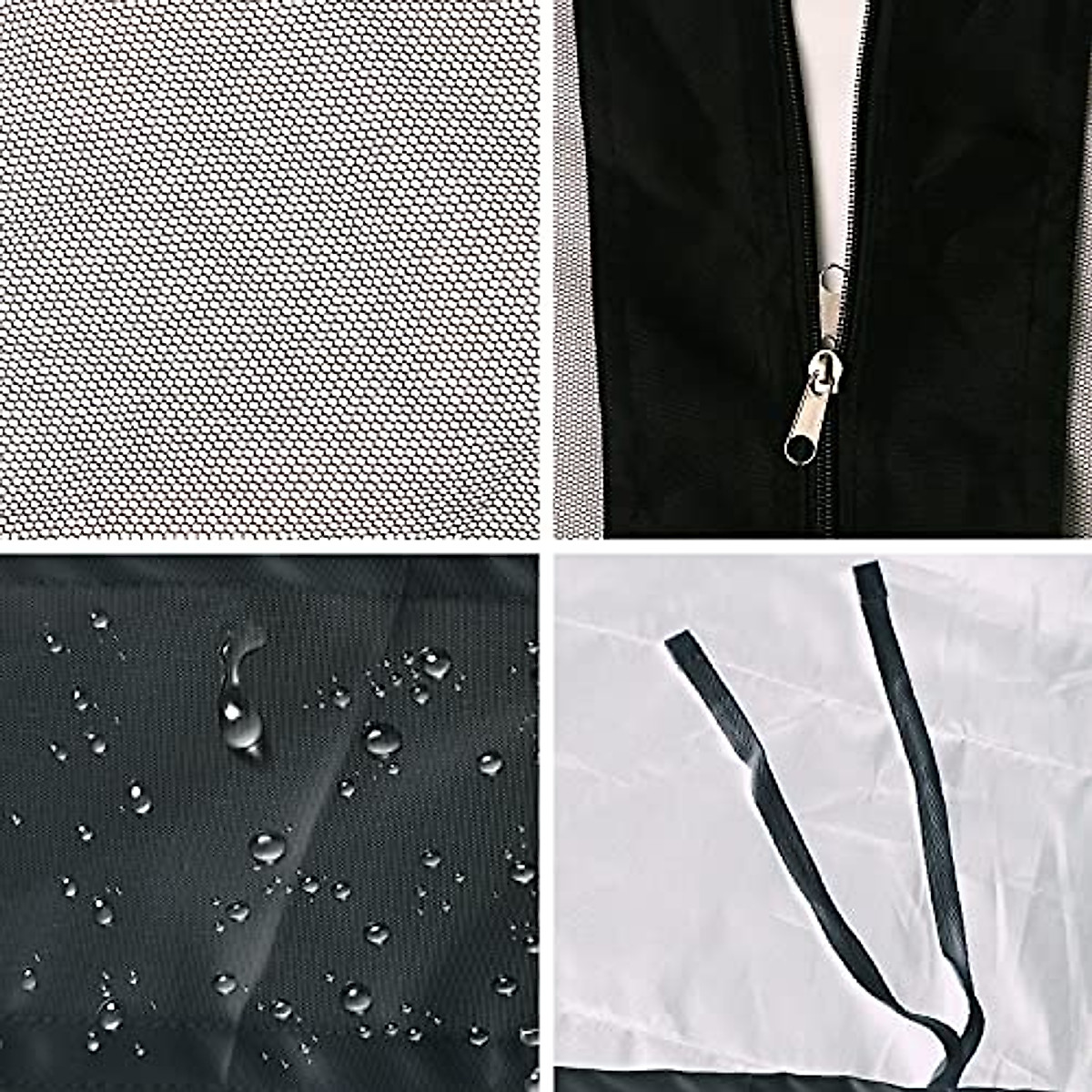 10'x10' Gazebo Canopy Replacement Netting,Mesh Screen Netting Sidewalls with Zipper for Patio Gazebo Canopy Tent(Screen Sidewalls ONLY)