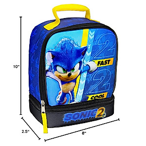Sonic the Hedgehog 2 Fast 2 Cool Dual Compartment Insulated Lunch Box