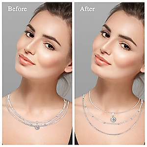 9 Pcs Necklace Extender, Chain Extenders for Necklaces, Delicate Stainless Steel Jewelry Chain Extenders for Bracelet Anklet Necklace (Gold/Silver/Rose Gold, 5/10/15cm)