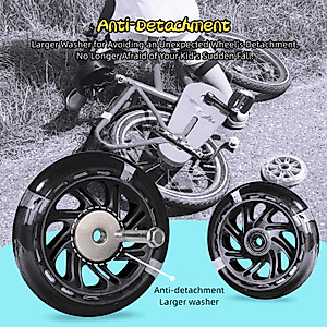 PRUNUS Flash Bike Training Wheels for 12 14 16 18 20 Inch.Training Wheels for Kids Bike is Heavy Duty.Bicycle Training Wheels is Suitable Single Speed Bike