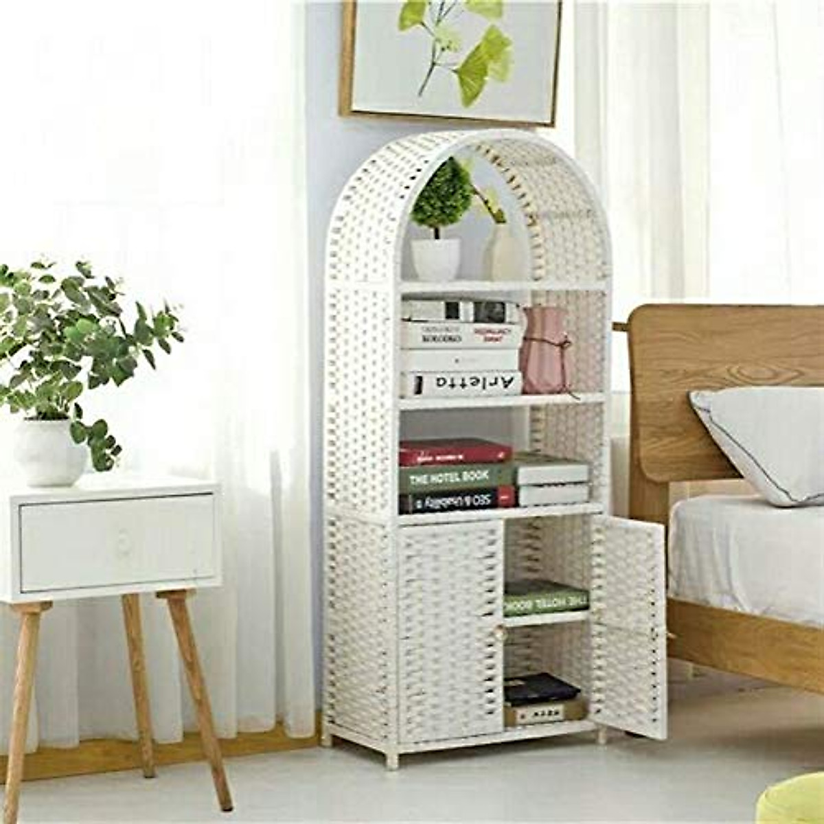 BEYTII Rattan Bookshelf – Stylish Storage Solution