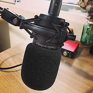 AT2020 Mic Boom Arm with Pop Filter - Microphone Mic Stand with Windscreen Compatible with Audio-Technica AT2020, AT2035, AT4040 Condenser Microphone by YOUSHARES