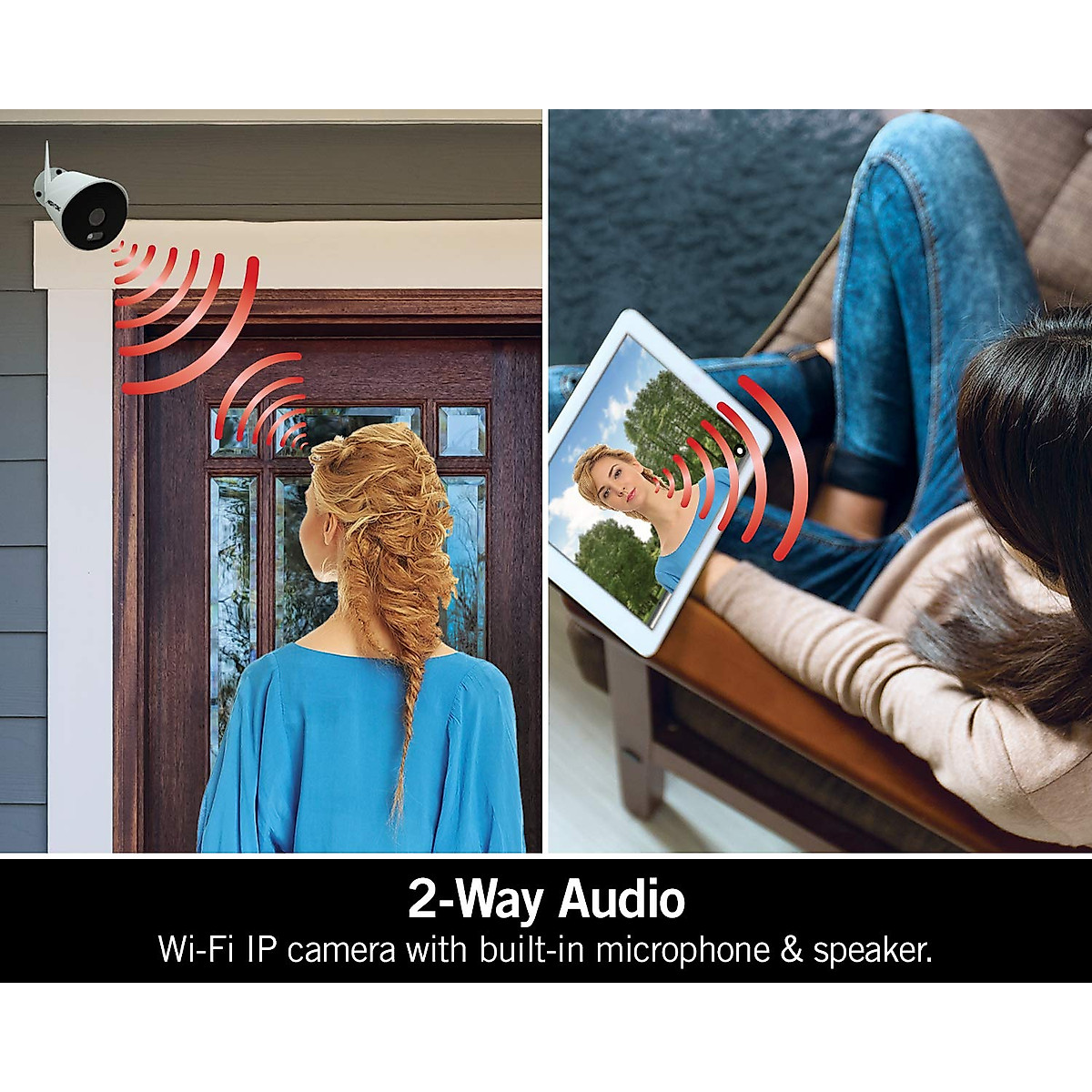 Night Owl AC Powered 1080p HD Wi-Fi IP Indoor/Outdoor Camera with 100 ft. of Night Vision, 2-Way Audio, Built-in Spotlight, Wide Viewing Angle and Free Remote Viewing App