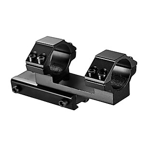 Ultimate Arms Gear 1" Inch Tube Aluminum Flat Top Base One Piece Cantilever Dual Double Gun Scope Ring Offset 3/8" Dovetail Mount, For Red Dot Sights, Optics, Airsoft Air Gun Paintball