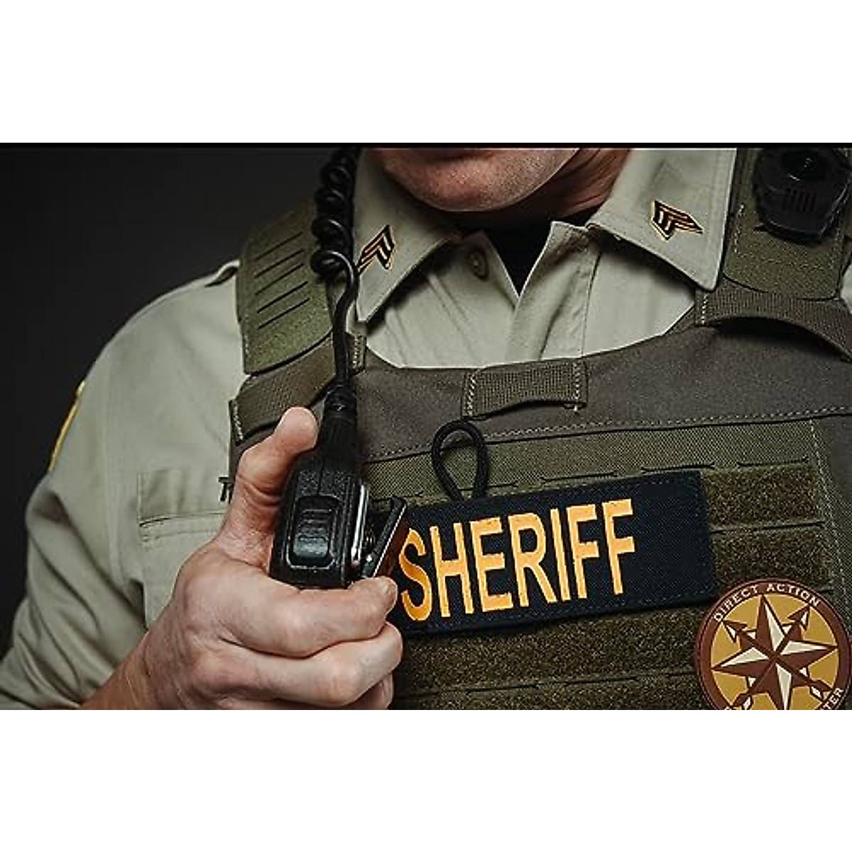 THE MIC LOOP Micro - Keeps Portable Radio Mic in Place for Police/Law Enforcement BLACK