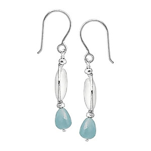 Silpada 'Josephine' Freshwater Cultured Pearl, Blue Quartz and Hematite Drop Earrings in Sterling Silver