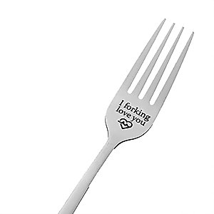 Anniversary Christmas Gifts for Husband Girlfriend from Wife Boyfriend I Forking Love You Fork Gifts for Him Her Funny Birthday Gift Dessert Forks for Couple Hubby Fiance