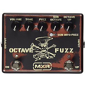 MXR SF01 Slash Octave Fuzz Effects Pedal Bundle with 4 MXR Right Angle Patch Cables