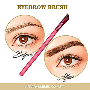 Eyebrow Brush, Multi Function Eyebrow Brush, Smooth Canvas Concealer Brush, Square Eyebrow Brush, Eyebrow Brush Square Ultra Thin Angled Eyebrow Brush (Color : 2 Packs)