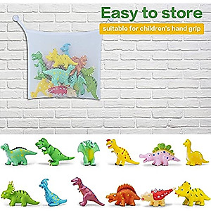 Gizmovine Fun Dinosaur Baby Toy 12 Pack Collection of Colorful Foam Bath Toys - Perfect for Kids & Children's Bath Time Adventures.