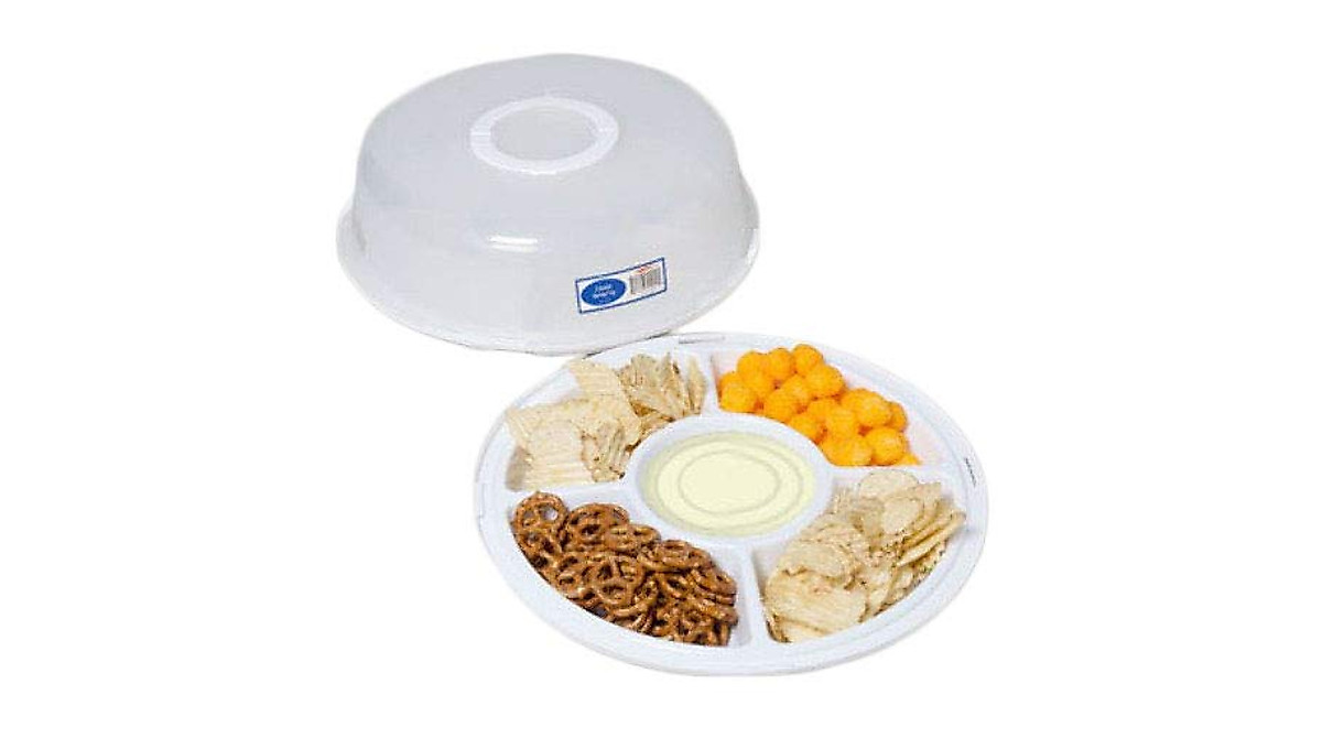 Five Section Serving Tray with Locking Lid & Handle