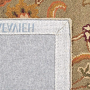 SAFAVIEH Heritage Collection Area Rug - 6' x 9', Light Green & Beige, Handmade Traditional Oriental Wool, Ideal for High Traffic Areas in Living Room, Bedroom (HG959A)