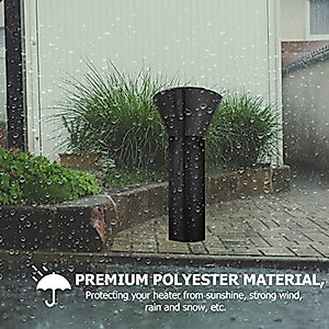 Angoily Cover Outdoor Covers Heater Standing Garden Use Oxford Resistant for Features Snow- Patio with Fabric Zipper Proof Heaters Wind-