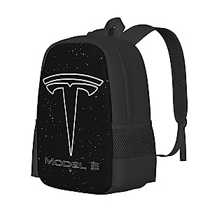 Te-Sla Model-3-Logo Bag Backpack School Bag Adjustable Large Capacity Leisure Travelling Bag Unisex