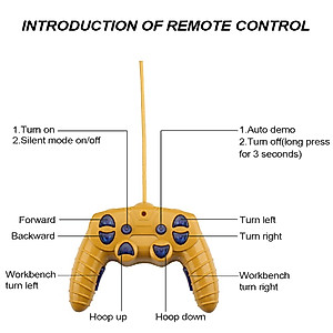 Remote Control Tower Crane - 12 Channel 2.4GHz Remote Control Lift Model Truck, Digging Engineering Toy with 2 Rechargeable Batteries, Crawler Loader Excavator Bulldozer, RC Construction Toy for Kids