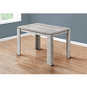 Monarch Specialties 32"X 48" / GREY RECLAIMED WOOD-LOOK Dining Table