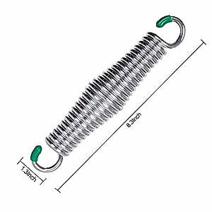 Ziqi 2PCS Porch Swing Hanging Springs 1300 Lbs Heavy Duty Hammock Hanging Chair Spring, Premium Rust Resistant Hanging Spring Kit for Hanging Chairs, Yoga, Punching Bag, Ceiling Mount Porch Swing