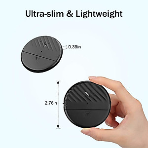 WSDCAM Window Alarm Glass Break Sensor Alarm 125dB Ultra-Slim Glass Break Detector Anti-Theft Vibration Sensor Alarm for Home Door and Window Security - 4 Pack - Black