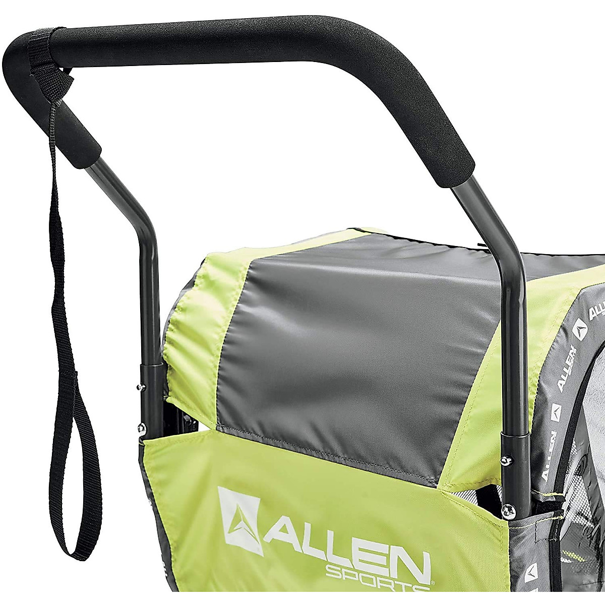 Allen Sports Deluxe Steel 1-Child Bicycle Trailer and Stroller, Green