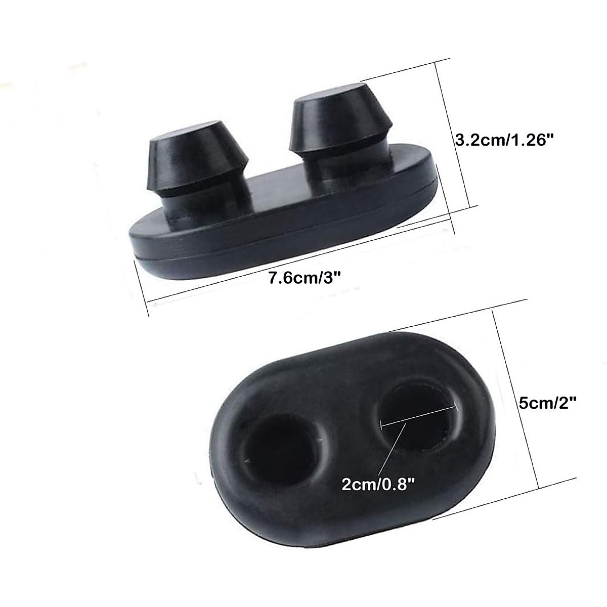 Hzaiwy 2PCS Cooler Rubber Feet Replacement for YETI,Non-Slip Cooler Rubber Feet for RTIC 45qt 65qt 110qt 145qt,Thickened Soft Rubber Feet Bottom for YETI (Black