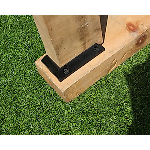 Eapele 20pcs Deck Railing Brackets Connectors for 2x4 Railing Wood Post with 120pcs Wood Screws