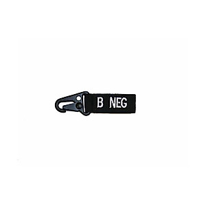 Condor Outdoor COP-239B-002 B Negative Blood Type Key Chain44; Black