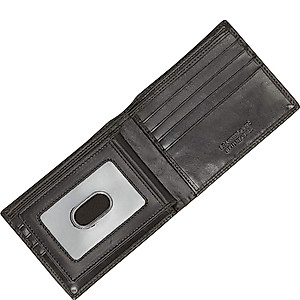 Mancini Leather Goods Men's RFID Secure Billfold with Removable Passcase (Black)