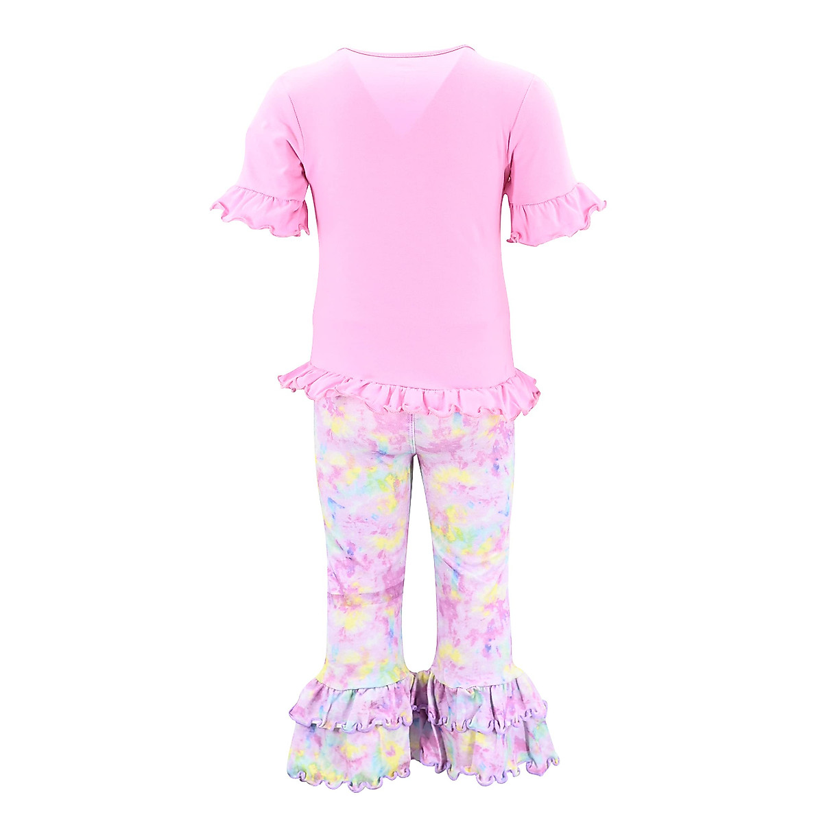 Unique Baby Girls Cutest Bunny Ever Easter Pant Set Outfit (10Y, Pink)
