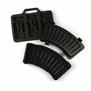 MoldFun 2-Pack Handgun and Bullet Ice Cube Trays Set - Cool TPR Pistol and AK47 Bullet Maker Molds for Whiskey Cocktails Ice Cubes, Chocolates, Jello Shots