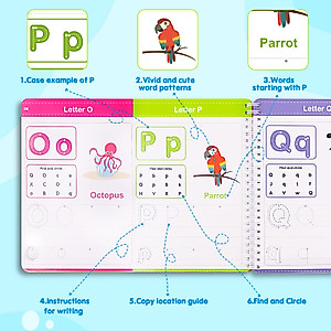 Toddlers Toys for 3+ 4 5 6 7 8 Year Old Boys Girls - Handwriting Practice Books Kindergarten Workbooks - Montessori Learning Toys for Kids Ages 3-4 4-8 5-7, Birthday Gifts Back to School Book Supplies