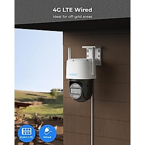 REOLINK 4G Cellular Camera with 256GB microSD Card Bundle, Plug in for Continuous Power, 24/7 Recording, TrackMix Wired LTE