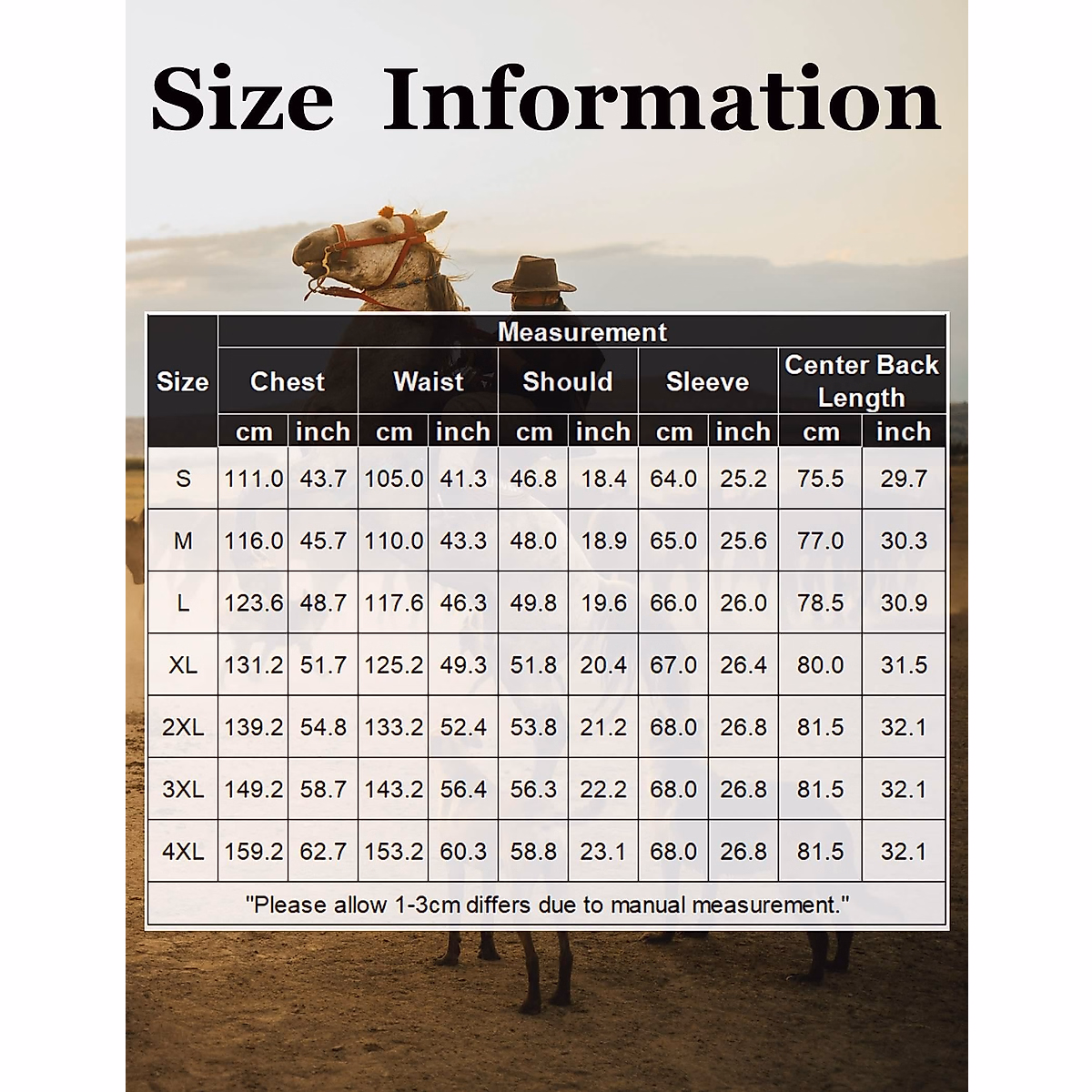 COOFANDY Mens Western Cowboy Shirt Embroidered Denim Long Sleeve Casual Button Down Shirt (Large, Khaki)