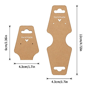 joycraft 100Pcs Bracelet Display Cards, 4.7x1.7 inch Self Adhesive Necklace Display Cards, Brown Jewelry Holder Cards, Sturdy Hanging Jewelry Cards for Earring, Bracelet, Necklaces, Scrunchies