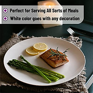 BTaT- White Dinner Plates, Set of 12, White Plates, White Dinner Plates Bulk, White Plate Set, Plates, Dinner Plates, Plates Set, Restaurant Dishes, White Porcelain Dinner Plates