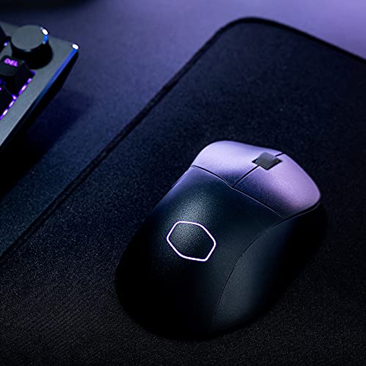 Cooler Master MM731 Wireless Gaming Mouse Black, Adjustable 19,000 DPI, Palm|Claw Grip, 2.4GHz|Bluetooth, PixArt Optical Sensor, Ultraweave Cable, PTFE Feet, RGB Lighting (MM-731-KKOH1)