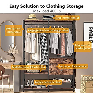 LITTLE TREE freestanding Closet Rack, Rustic