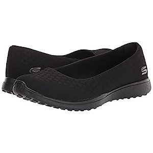 Skechers Sport Women's Microburst One up Fashion Sneaker,black,8.5 W US