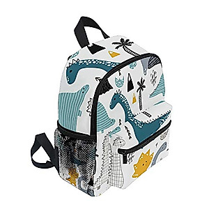 Cute Kid's Toddler Backpack Dinosaur Schoolbag for Boys Girls,Kindergarten Children Bag Preschool Nursery Travel Bag with Chest Clip((Dino Scandinavian Style))