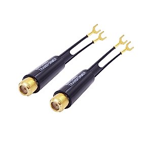 Fancasee 2 Pack Gold Plated 75 Ohm to 300 Ohm UHF/VHF/FM Matching Transformer Converter Adapter with F Type Female Coax Coaxial Connector Plug Jack for Cable Wire Antenna TV