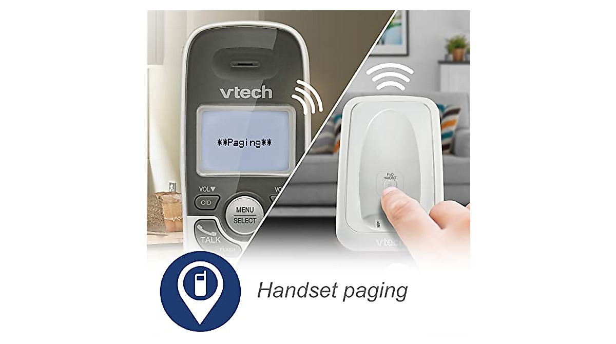 VTech VG101 Cordless Phone - Clear Sound, 1000ft Range & Backlit Display