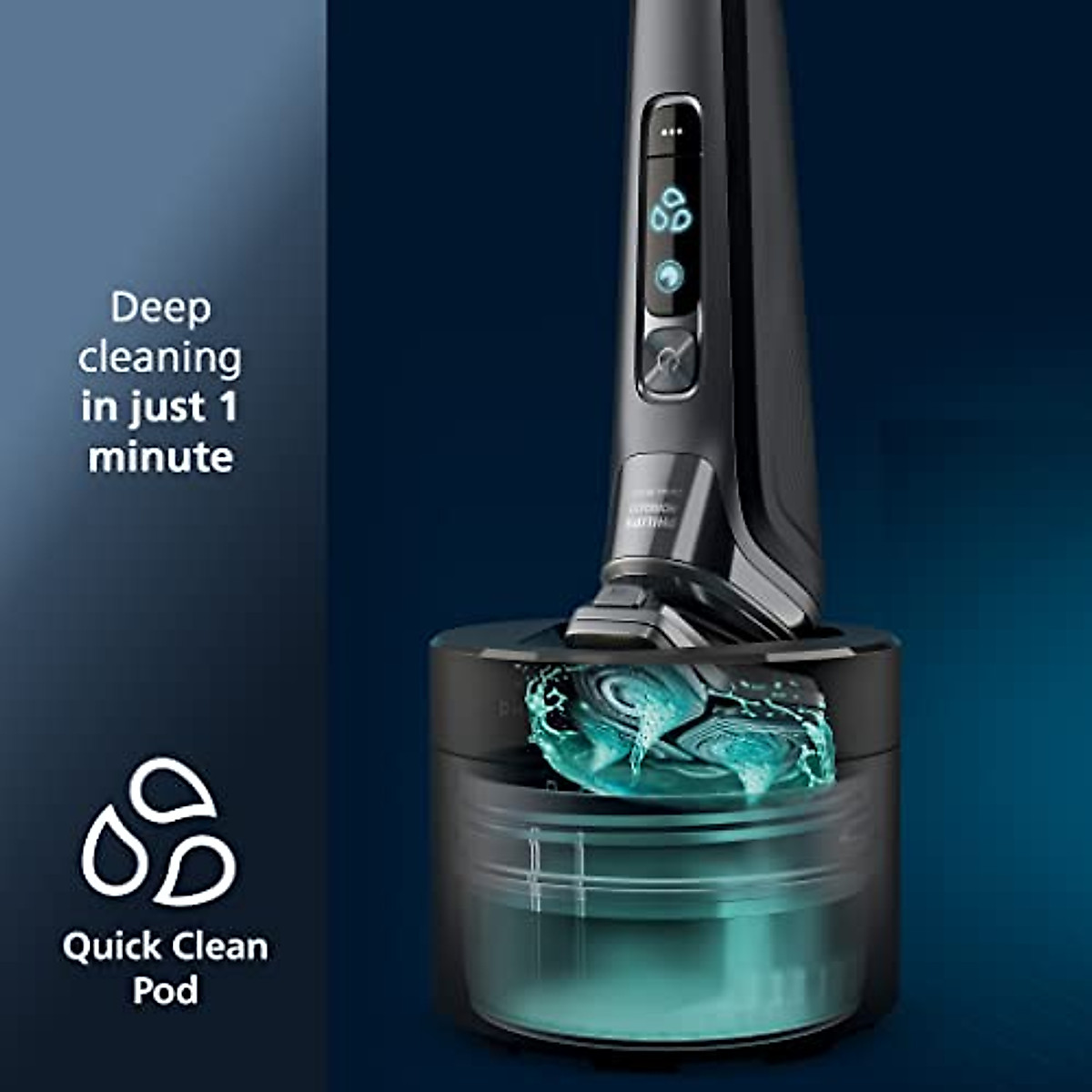 Philips Norelco 9800 Rechargeable Wet & Dry Electric Shaver with Quick Clean, Travel Case, Pop up Trimmer, Charging Stand, S9987/85