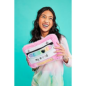 iscream Mood Meter Fur & Fleece 11" x 7" Pillow with Embroidered Accents