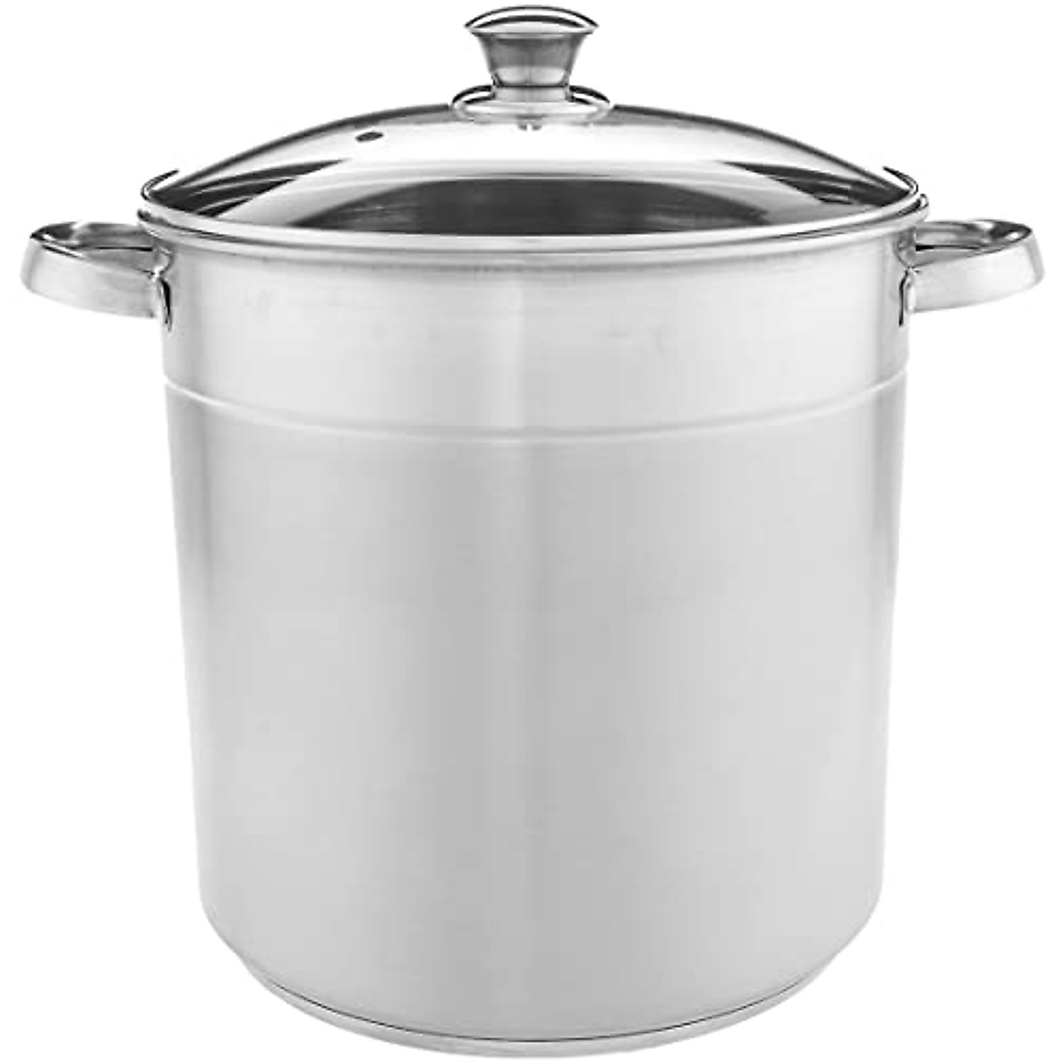 McSunley Stockpot with Encapsulated Bottom Base, 12 qt, Stainless Steel