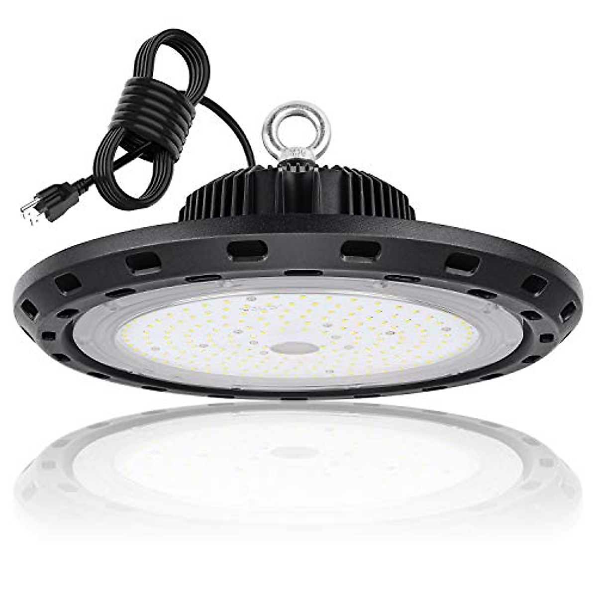 PATHBREAKER LED High Bay Light 150W UFO High Bay LED Light with UL Approved 6'Cable & Plug 22500LM 5000K 600W MH/HPS Replacement Commercial Warehouse Garage Barn Factory Shop Light